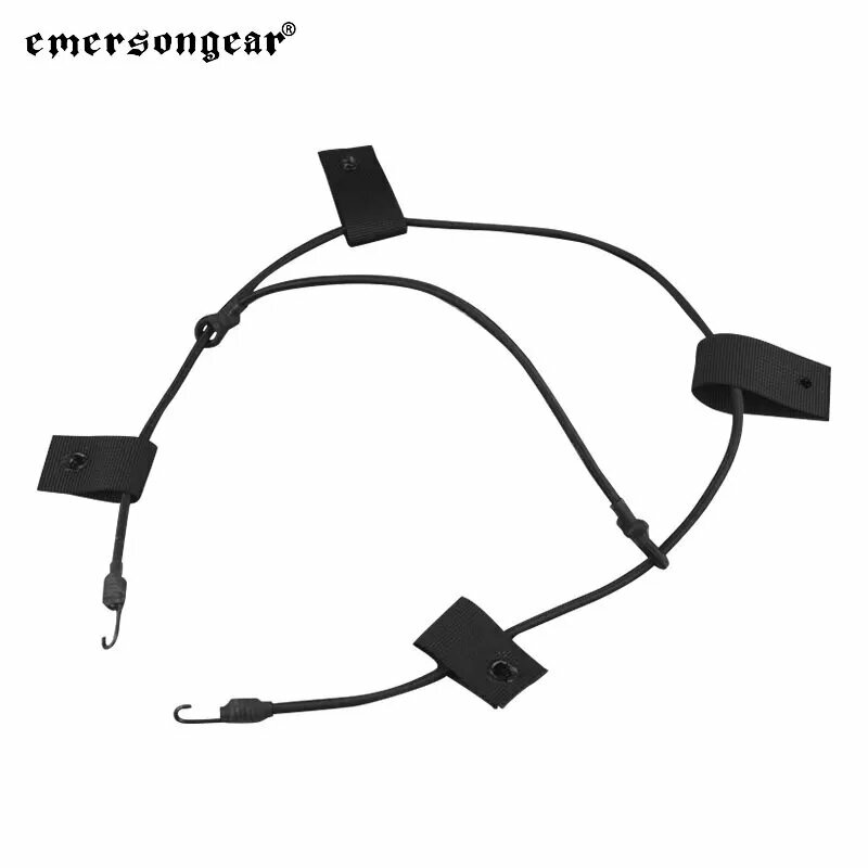Emersongear Шлемный резиновый шнур 2шт. Черный