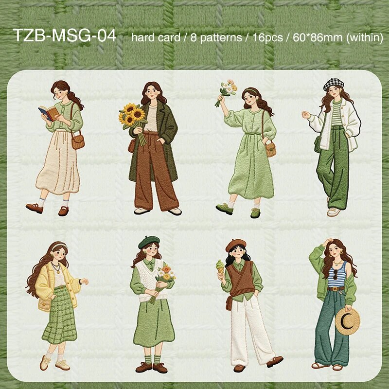 Наклейки JIANWU Slow Time Series, TZB-MSG-04