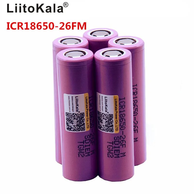 Liitokala ICR18650-26FM литий-ионный аккумулятор 2600 мАч 5 PCS battery