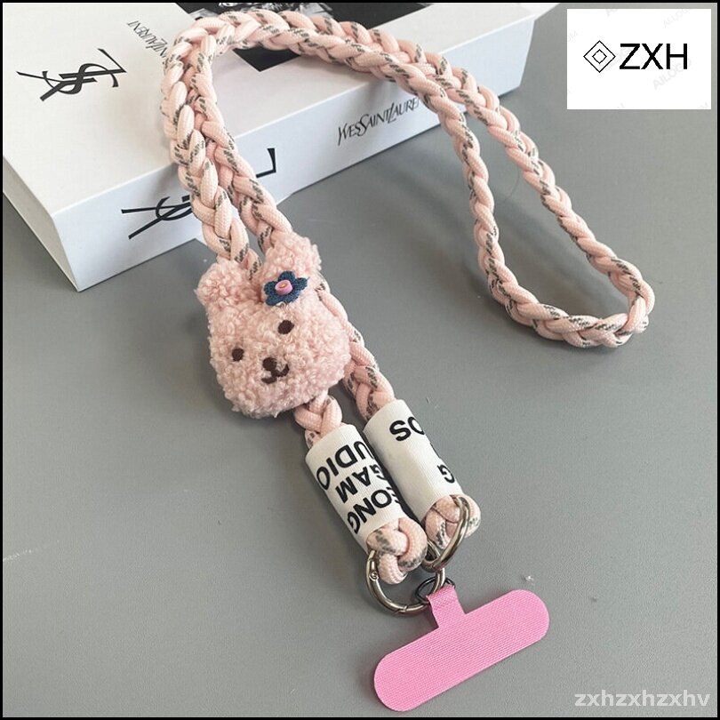 Ремешок Rabbit Mobile Phone Lanyard Long Messenger, для альпинизма, унисекс, розовый кролик
