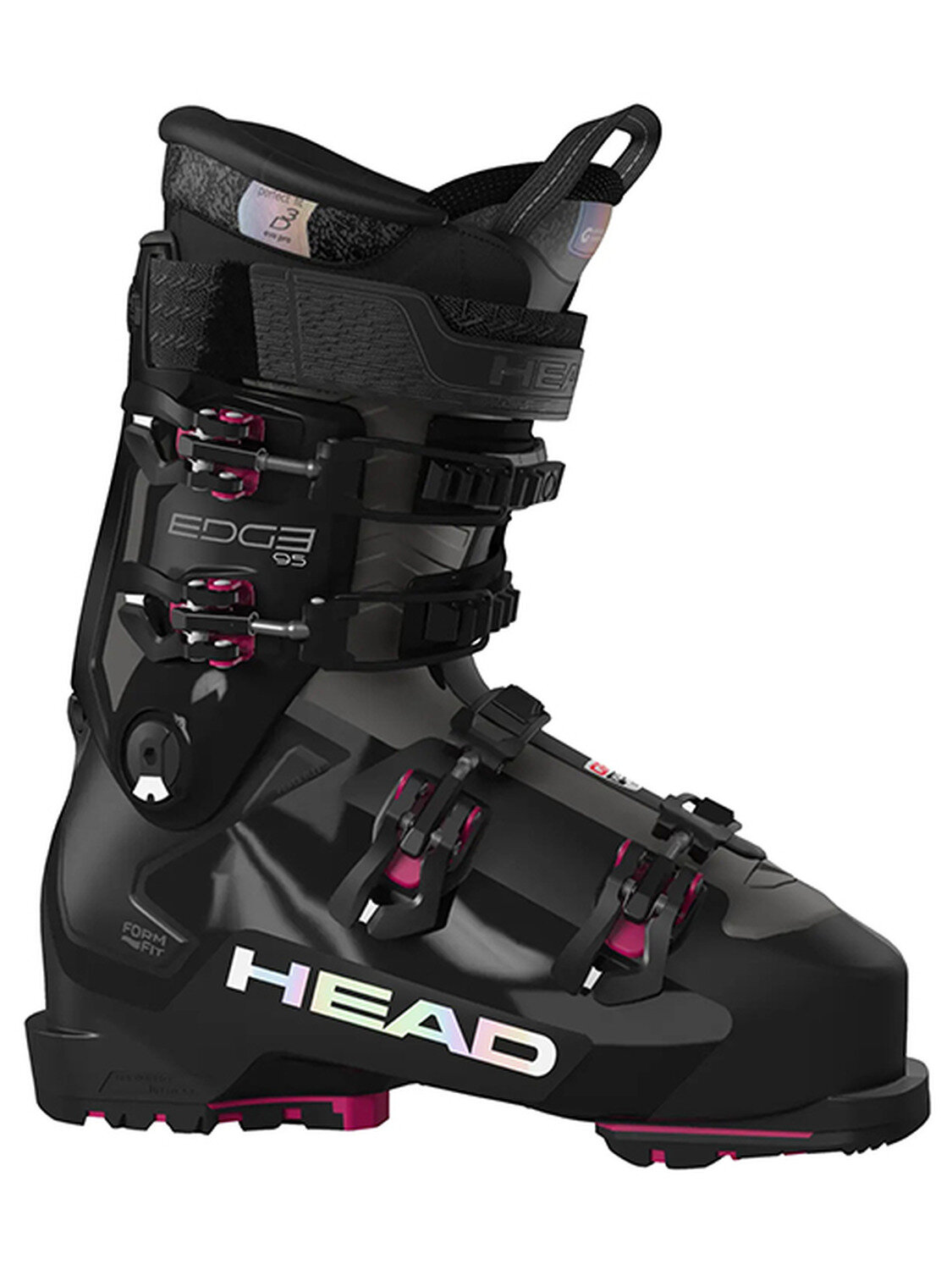 Горнолыжные ботинки Head Edge 95 W HV GW Black/Fuchsia 25/26 , для женщин , черный