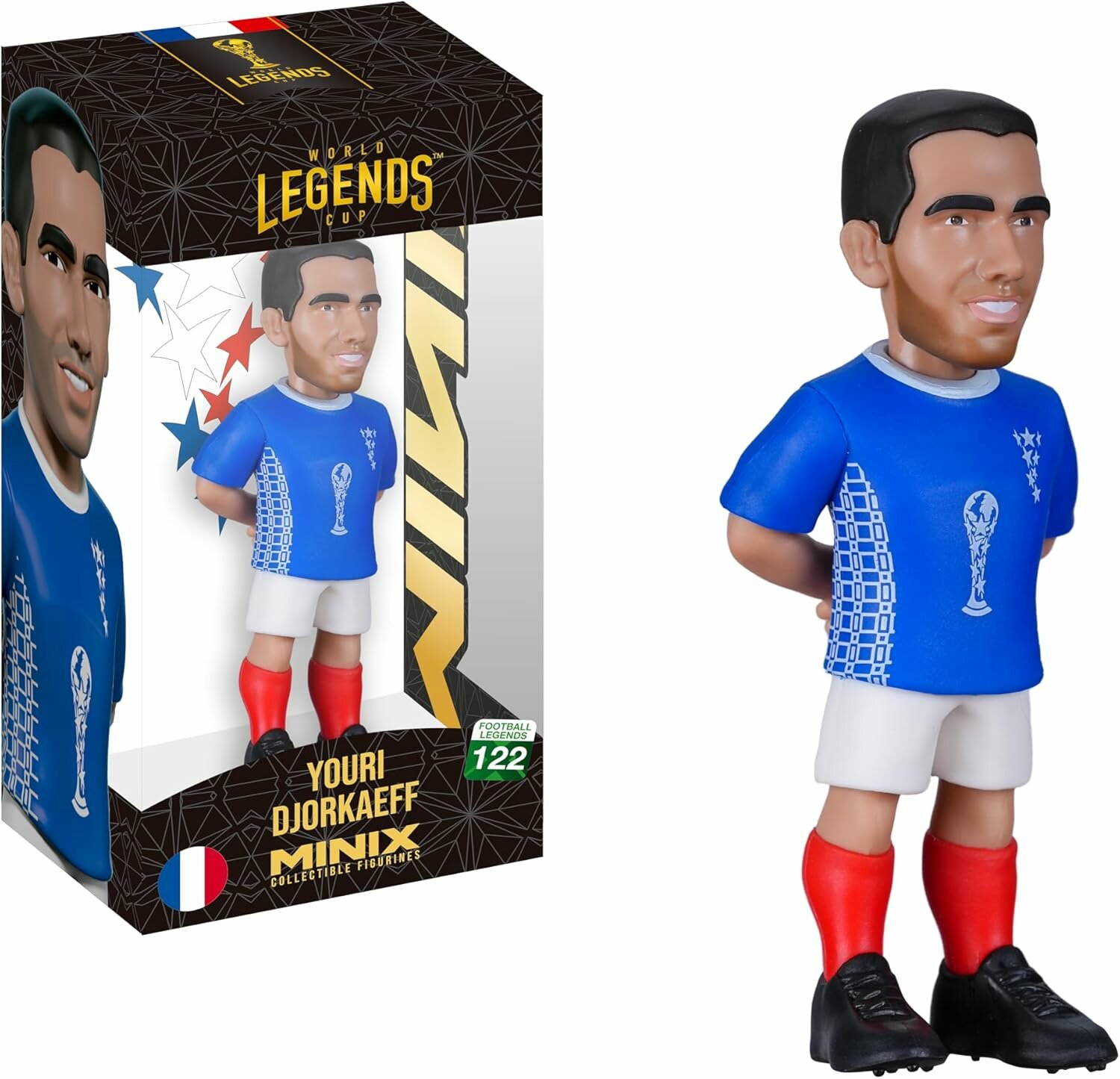 Фигурка MINIX Футбольные легенды - Youri Djorkaeff/Юрий Джоркаефф, Чемпионат мира #122 - Франция,12 см - Миникс MN24919