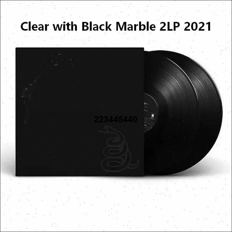 Metallica Черный альбом 2LP 180г прозрачный винил черный мрамор 2021