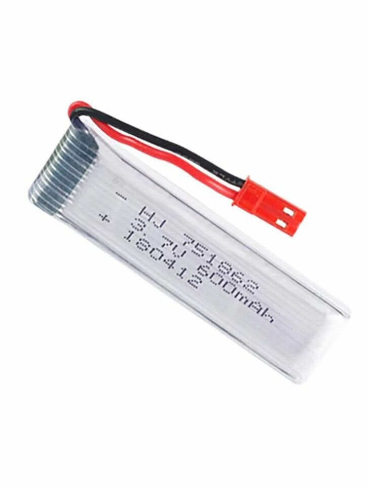 Аккумулятор LiPo 1S 3,7V, 600mAh, JST для радиоуправляемых вертолетов WLtoys, Syma