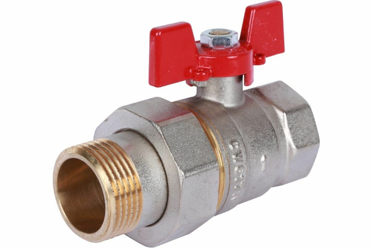 Кран шаровой с американкой Rommer RBV-0005-0510225 1" внутренняя- наружная резьба