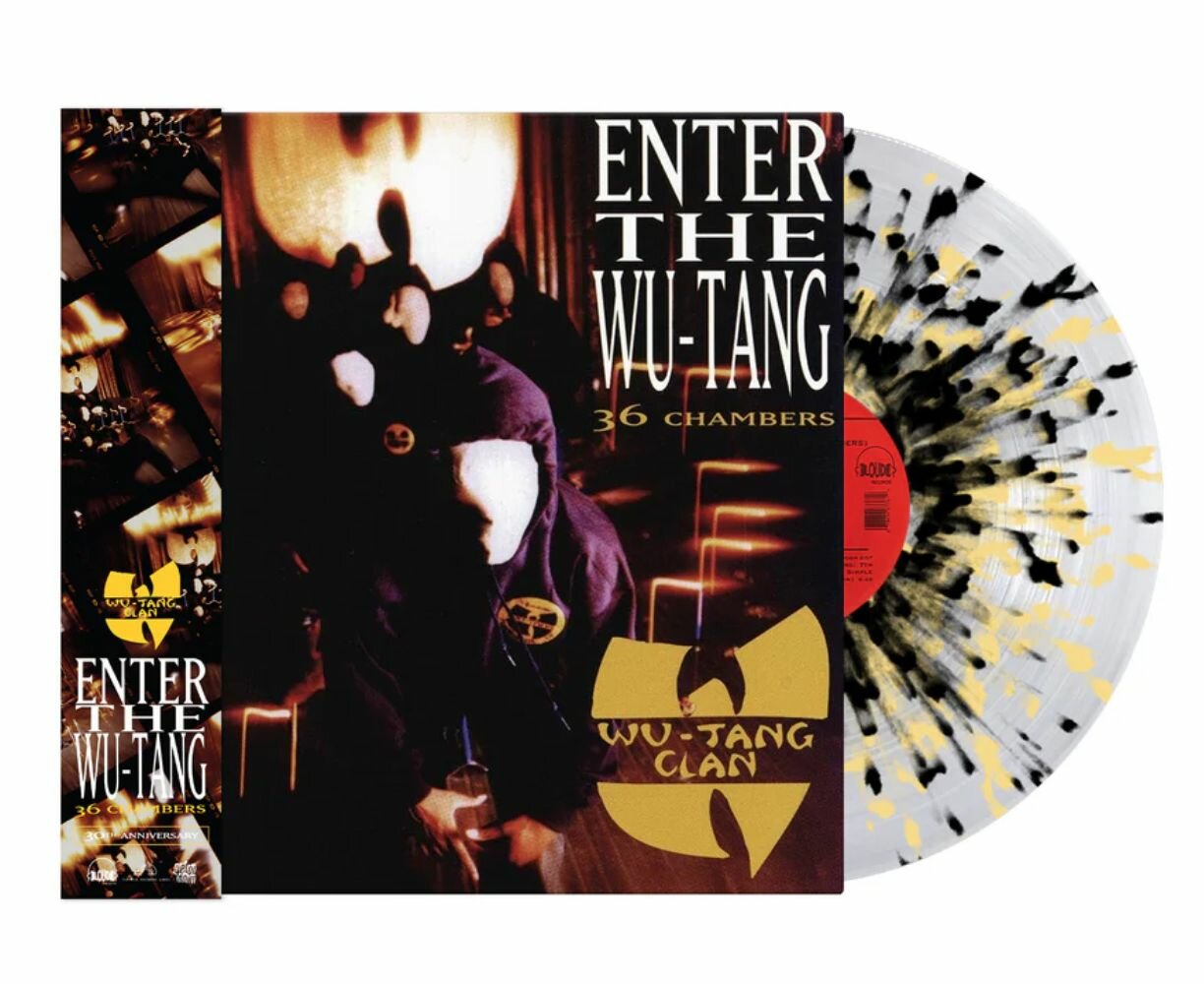 Enter The Wu-Tang Clan (36 Chambers), (Clear with Yellow-Black Splatter 30th Anniversary, OBI Stereo USA Limited) Прозрачная с Желто-Черными Брызгами Виниловая Пластинка