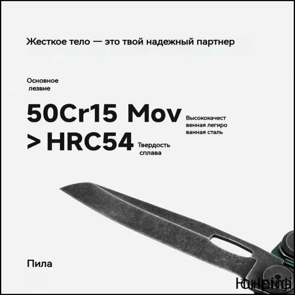 Мультитул Nextool Flagship Pro, 16 функций, зеленый — фото 1