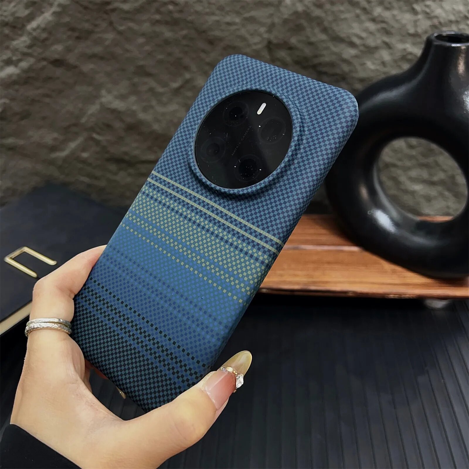 Ультратонкий Чехол Из Углеродного Волокна С Кевларовым Узором Для Honor Honor Magic8 Pro, Черный, D