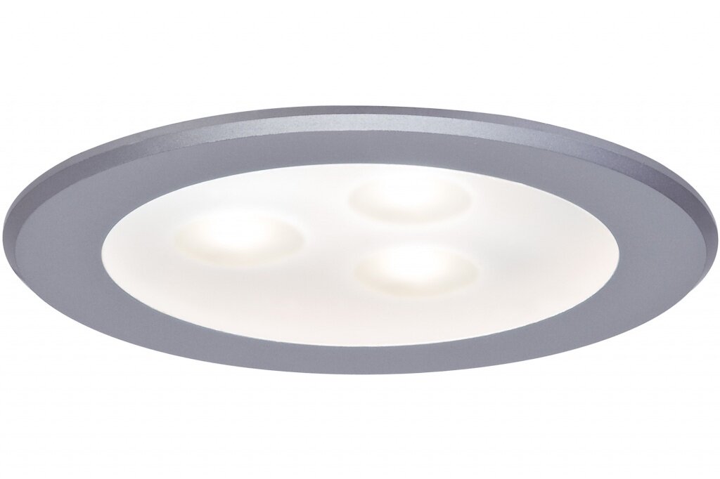 Встраиваемый светильник мебельный high power LED 1x3W 3VA, хром матовый