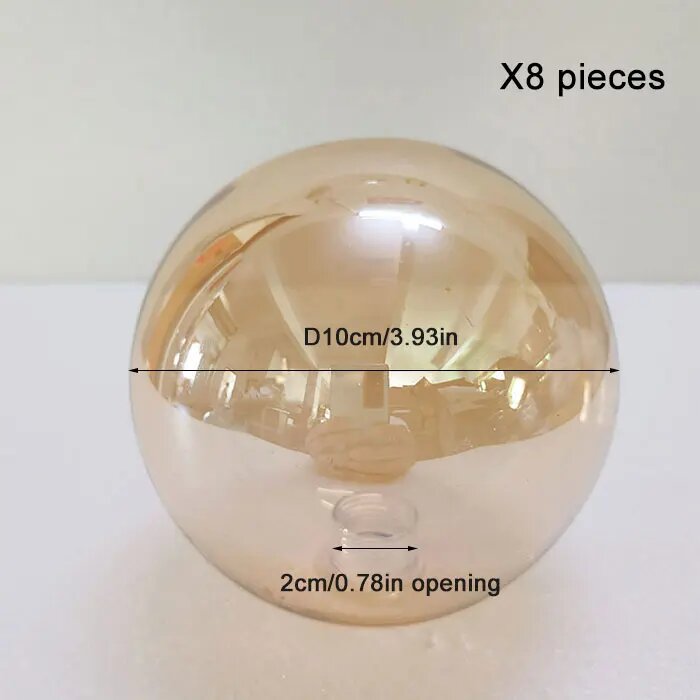 Стеклянный плафон G9 для лампы D10см, D12см, D15см с отверстием 2см, цвета: дымчатый, коньячный, янтарный, серый. Запасная часть.