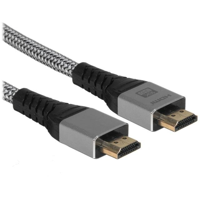 Кабель HDMI Cablexpert CCP-HDMI16K-2M, 19M/19M, v2.2, 16K, медь, тройной экран, позол. контакты, нейлон. оплетка, метал. ко