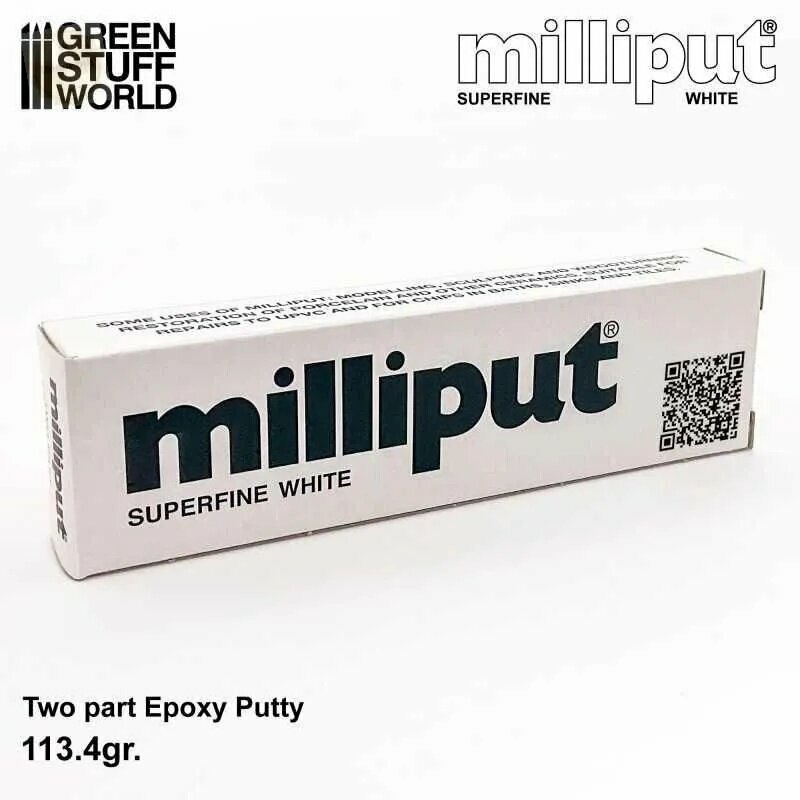 Green Stuff World: Затвердевающая паста Milliput Super Fine White