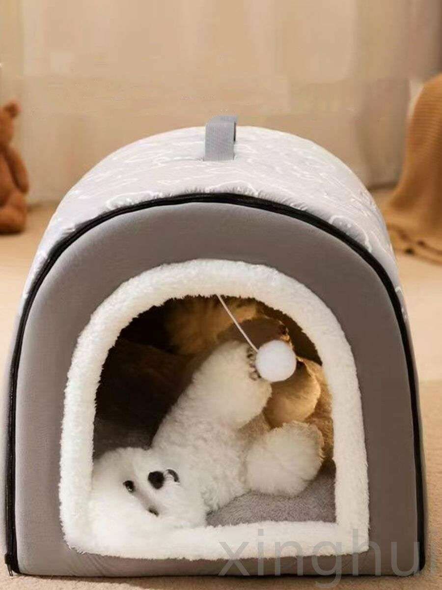 Домик для собак мелких пород и кошек мягки, лежанка для собак