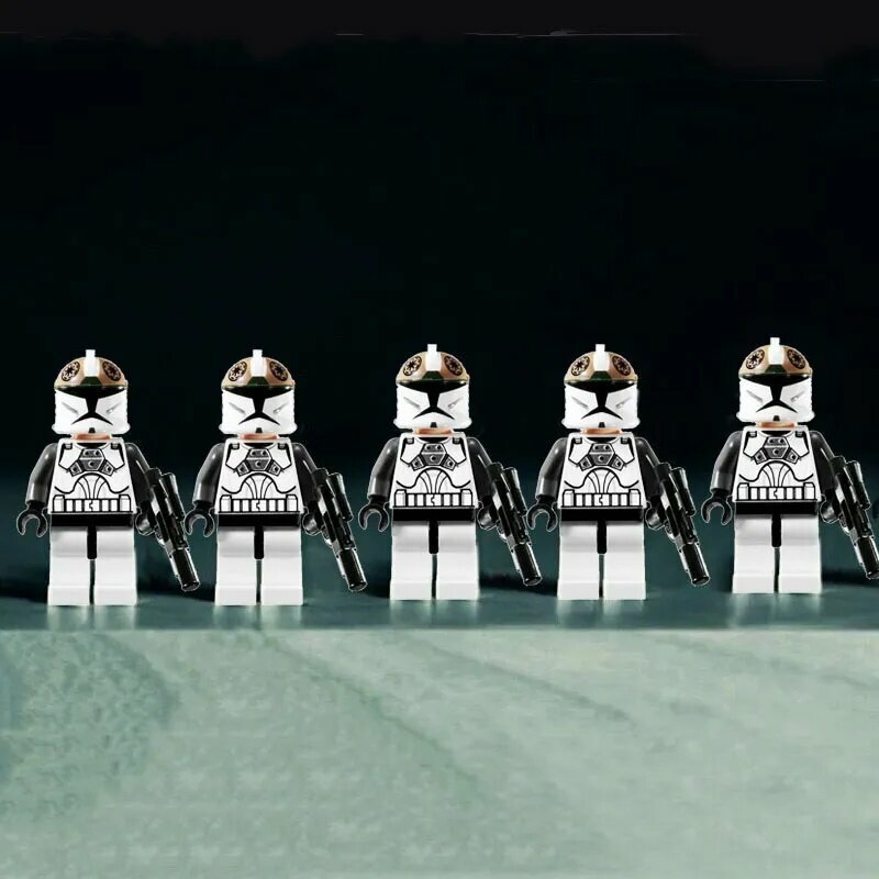 Набор из 5 предметов Lego Star Wars Clone Soldier SW188 Storm Soldier -минифигурка, строительный блок, игрушка