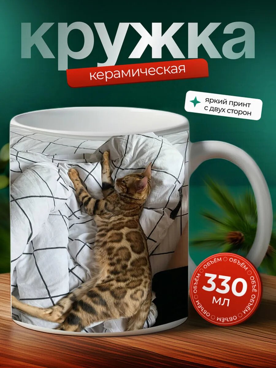 Кружка Бостонский брамин кот 40,