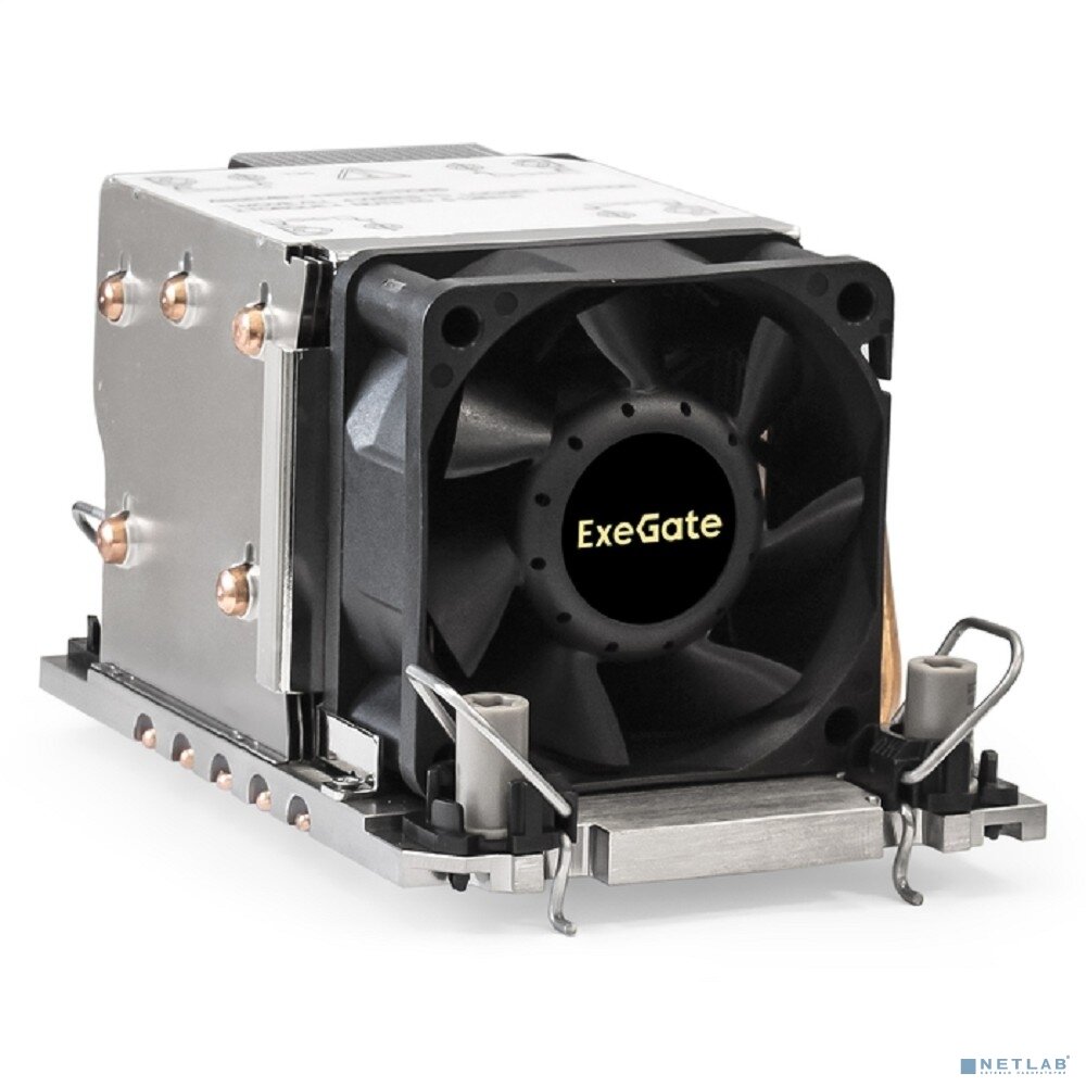 Exegate EX293442RUS Кулер ExeGate ESNK-P0078AP4. PWM.2U.4189. Cu (Al+Cu, 2U, 5 тепл. трубок, LGA 4189, TDP 300W, Fan 80mm, PWM, 2100-8000RPM, 2 ball bearing, 4pin, 54,3db, 400г, на защелках, с термопаст