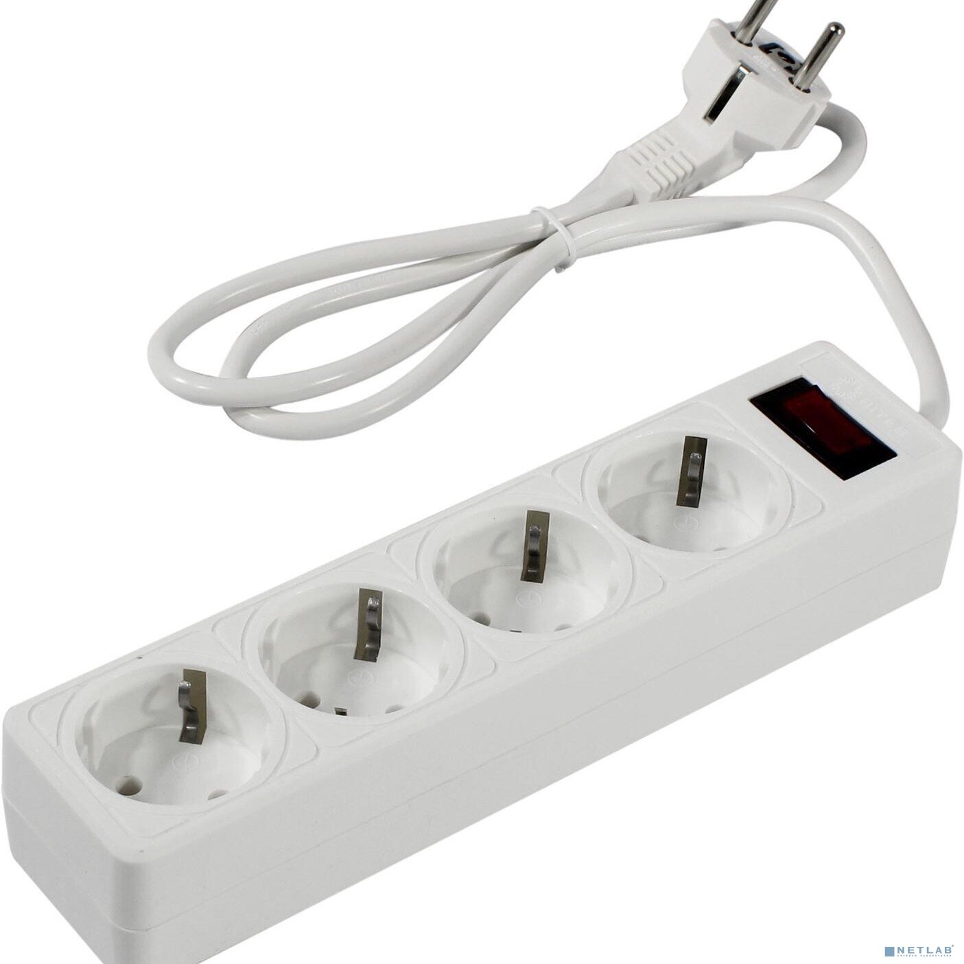 5bites Сетевой фильтр GARDA SP4W-510 4S / 3*0.75MM2 / 1M / WHITE