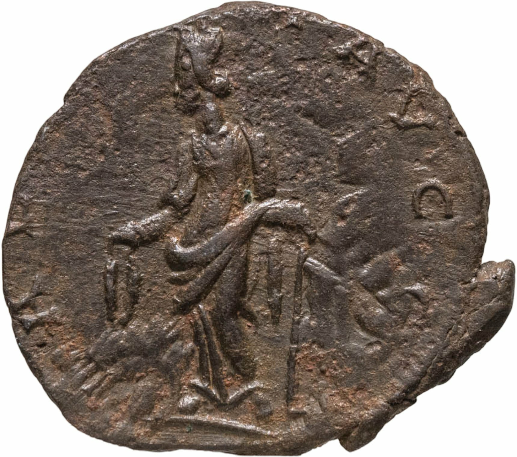 Римская Империя, Тетрик, 270-273гг, Антониниан, Медь, в сохранности F-VF