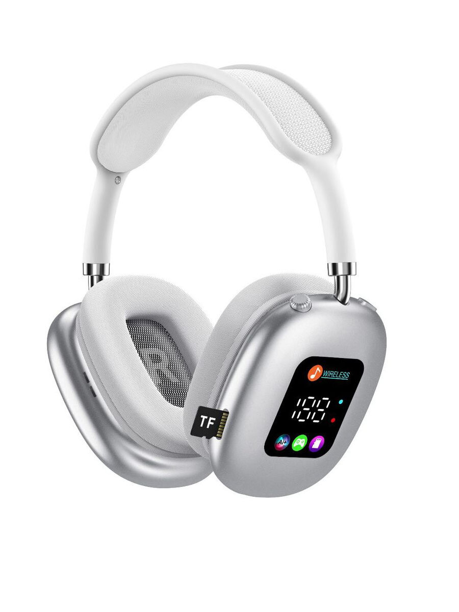 AMZ Max600 Носительный беспроводной наушник, с дисплеем, Bluetooth 5.4, поддержка TFCard, качество звука Hifi,30 часов