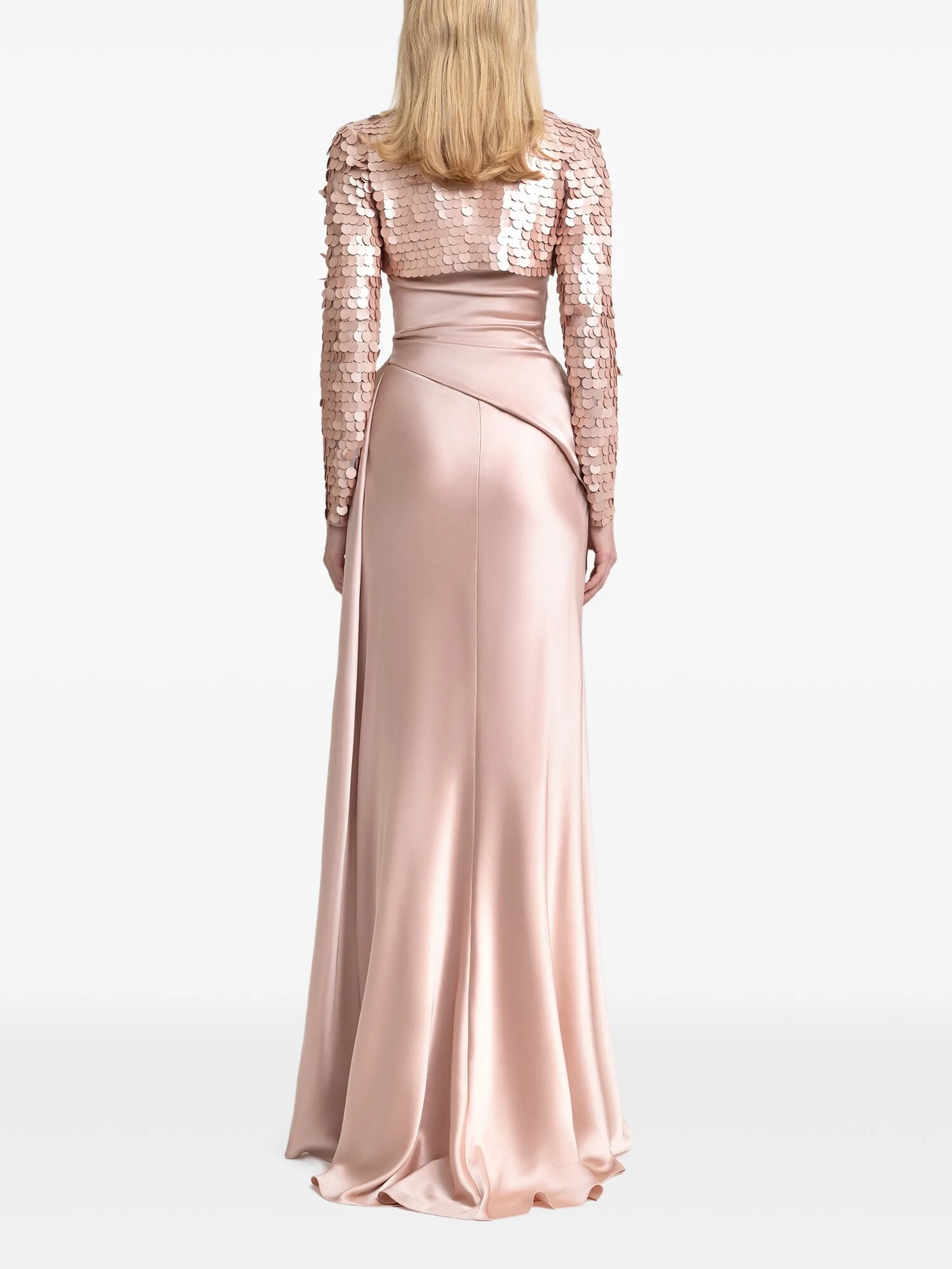 Платье Gemy Maalouf Draped maxi dress, размер 6, коралловый/розовый — фото 1