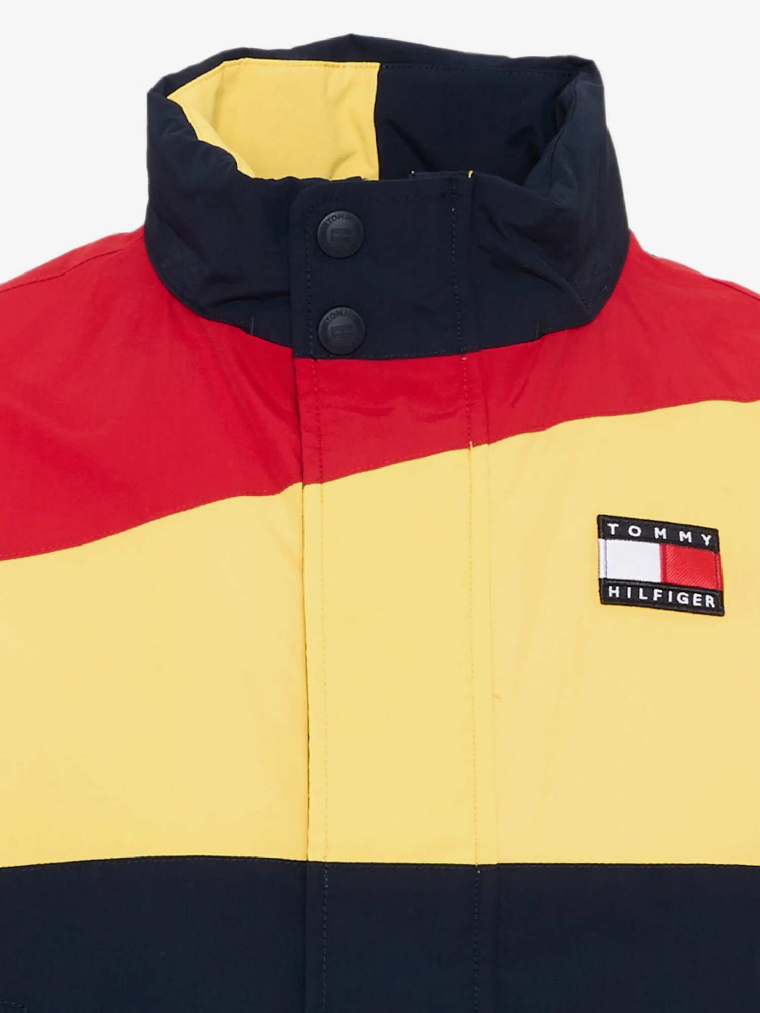 Куртка TOMMY HILFIGER Colour-block logo-patch jacket, размер 152, синий — фото 1