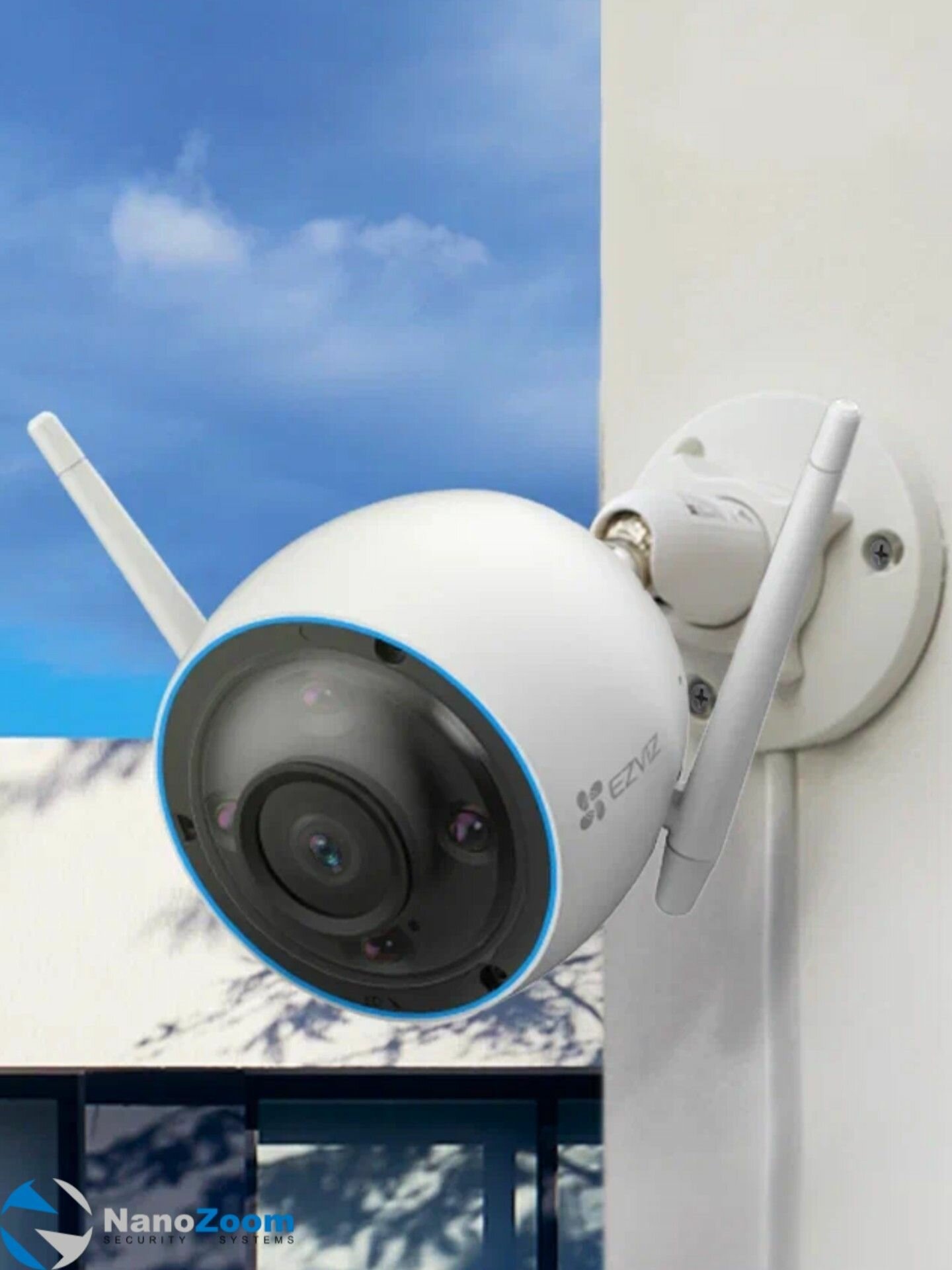 Ezviz H3 CS-H3 5Мп 2,8 мм - камера видеонаблюдения WiFi уличная, умная цифровая IP видеокамера для улицы с ИК подсветкой объектив 2880x1620, H.265/H.264, CMOS 1/2,7"