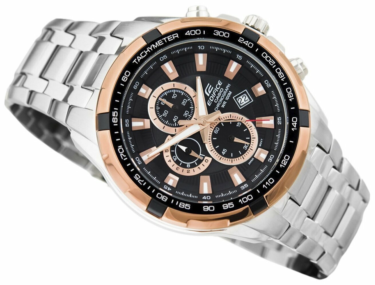 Наручные часы CASIO Edifice, серебристый/черный/коричневый — фото 1