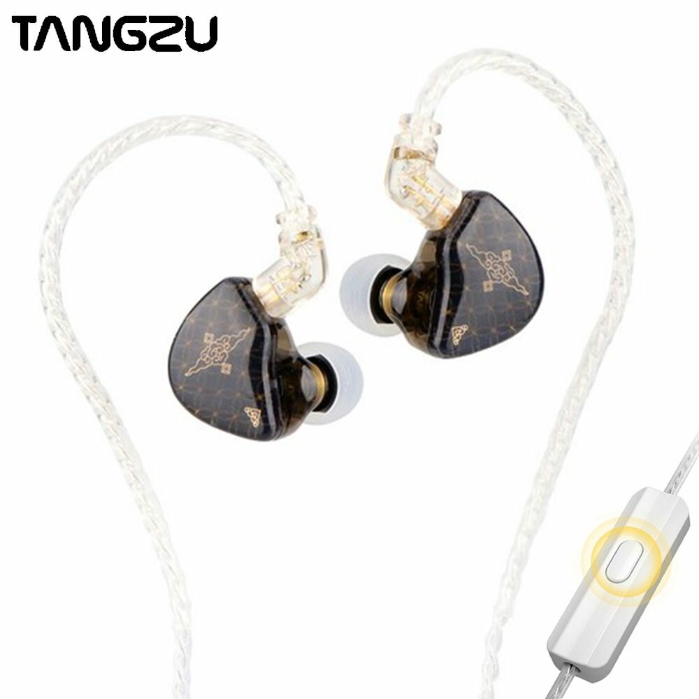 TangZu Наушники проводные с микрофоном, 3.5 мм, черный матовый
