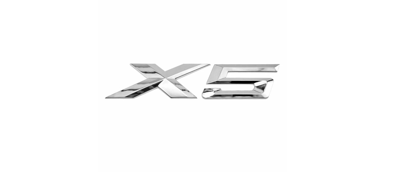 Эмблема на багажник "Хром", для BMW X5, крепление клеевой слой