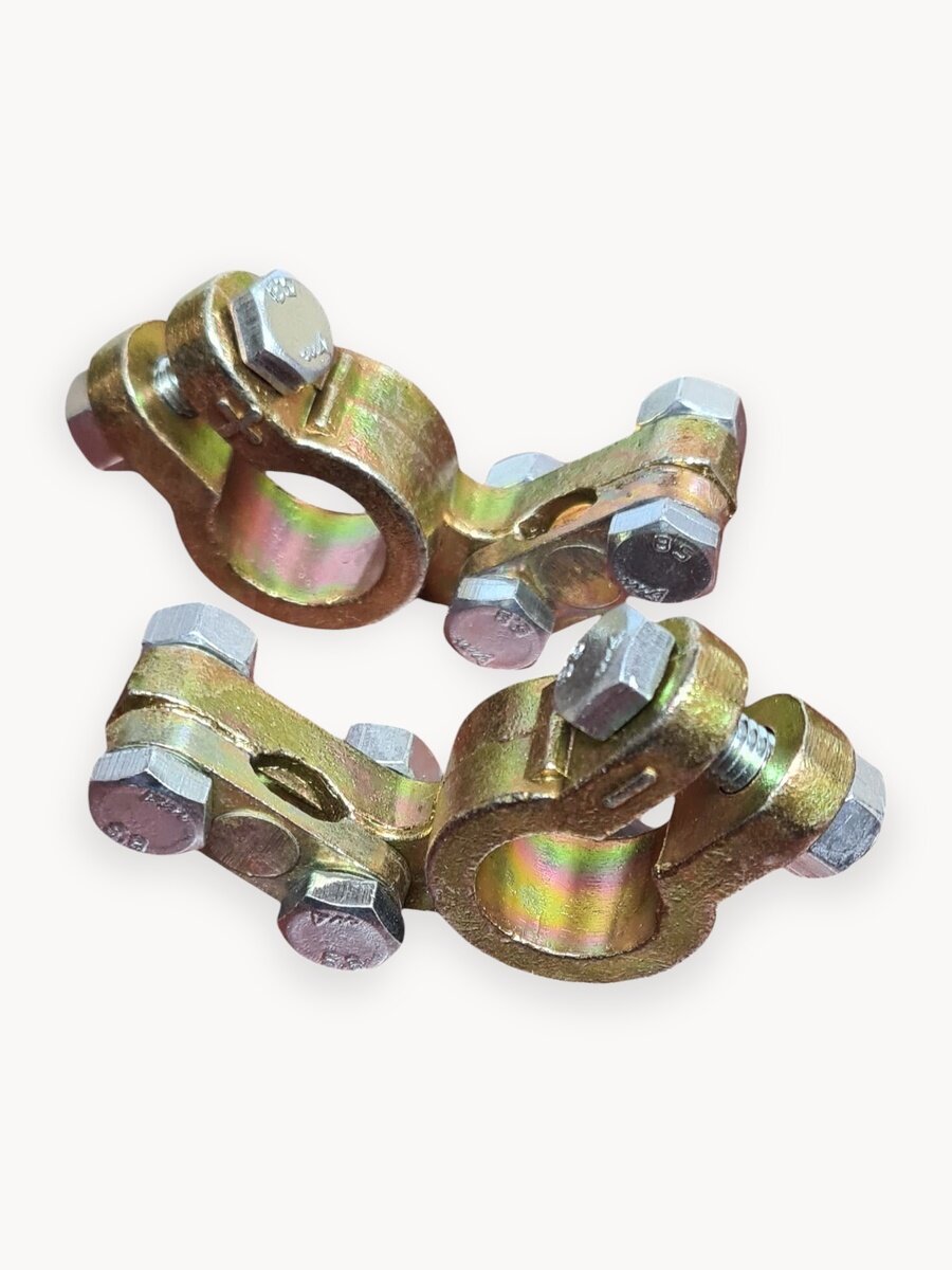 Клеммы аккумуляторные АКБ ВАЗ, ГАЗ, Лада +/- (комплект 2шт) "Фаворит"