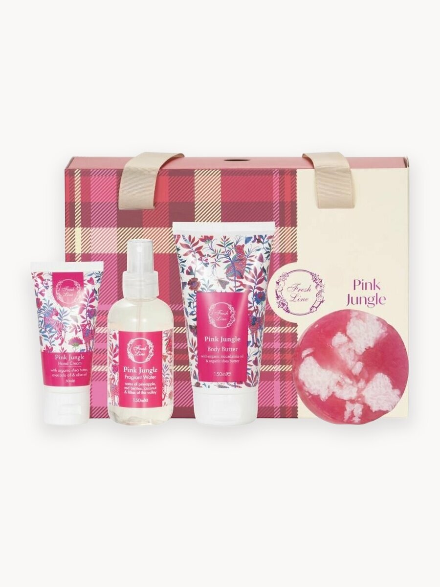 FRESH LINE Набор для тела "Розовые джунгли" (4 продукта)