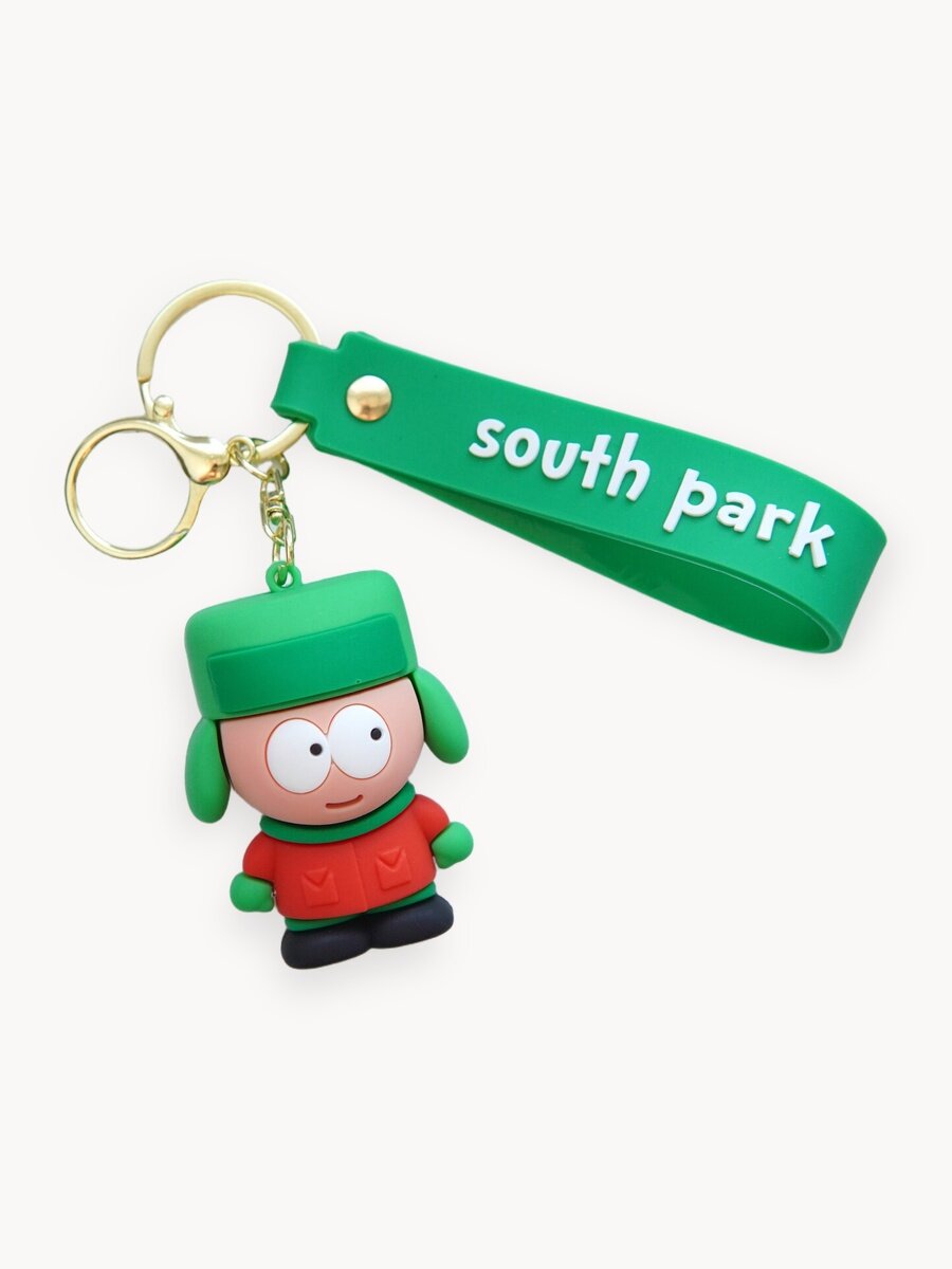 Брелок Кайл Брофловски Южный Парк, 6,2 см | Рыжий мальчик | Оранжевая куртка | Подарок фанату | Panda_Print