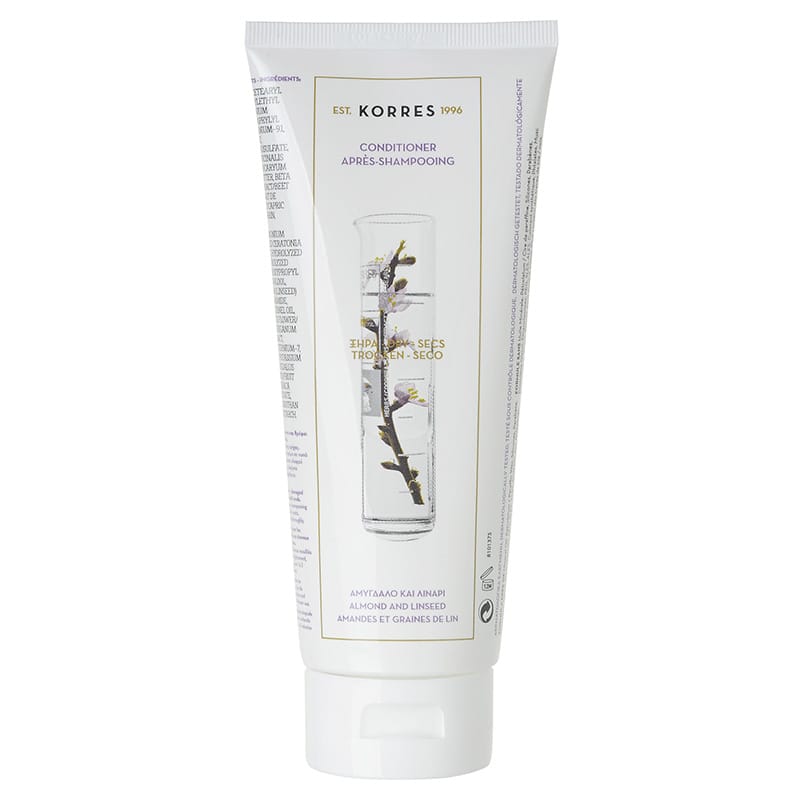 Бальзам для волос Korres Conditioner Almond and Linseed кондиционер с экстрактом миндаля и льняным маслом (для сухих волос) 200 мл