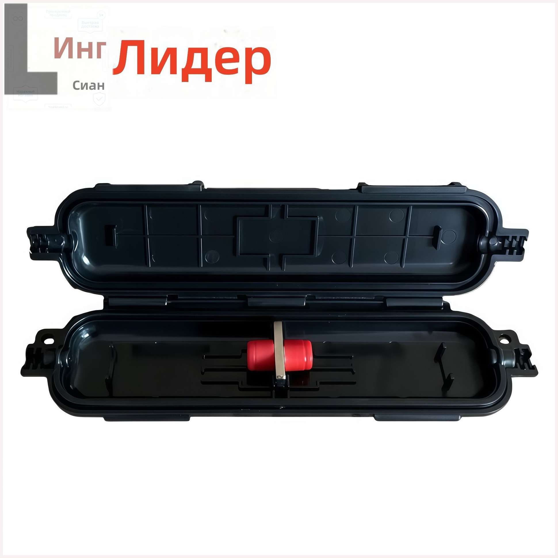 Водонепроницаемая коробка для защиты оптоволокна на улице, черная, с адаптером FC-FC
