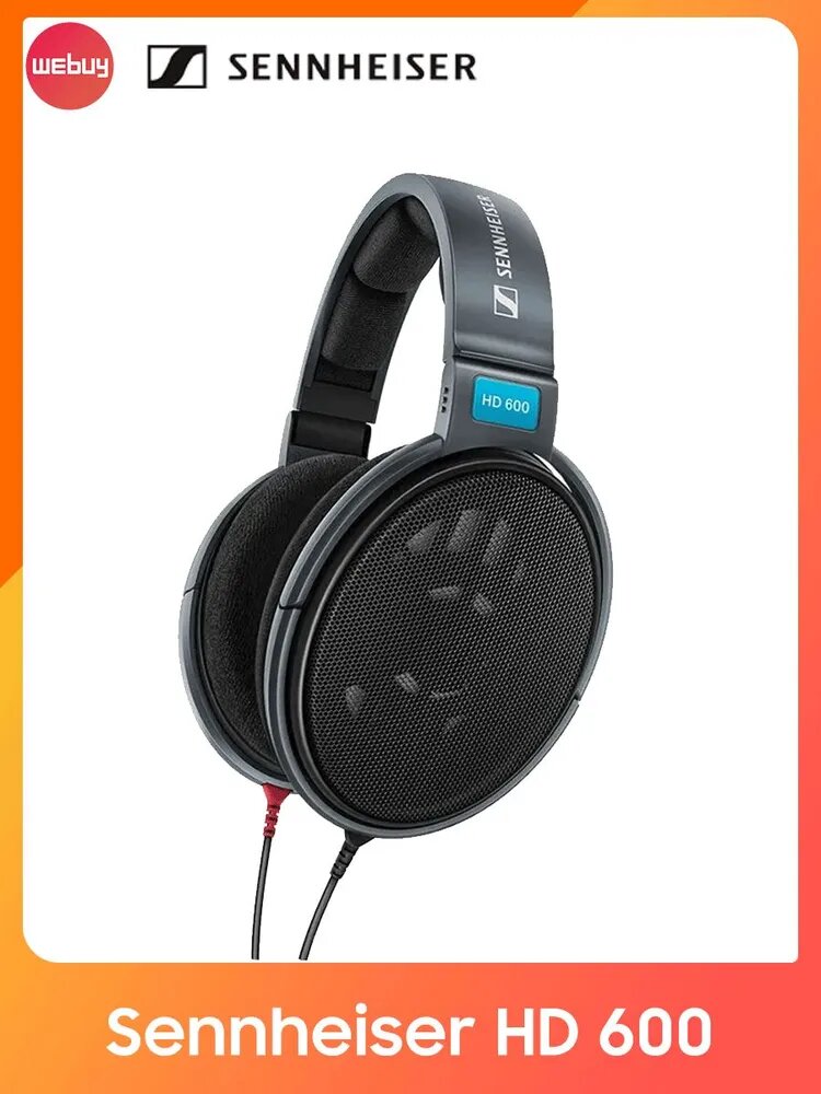 Sennheiser Наушники проводные Sennheiser HD 600, 3.5 мм, черный матовый