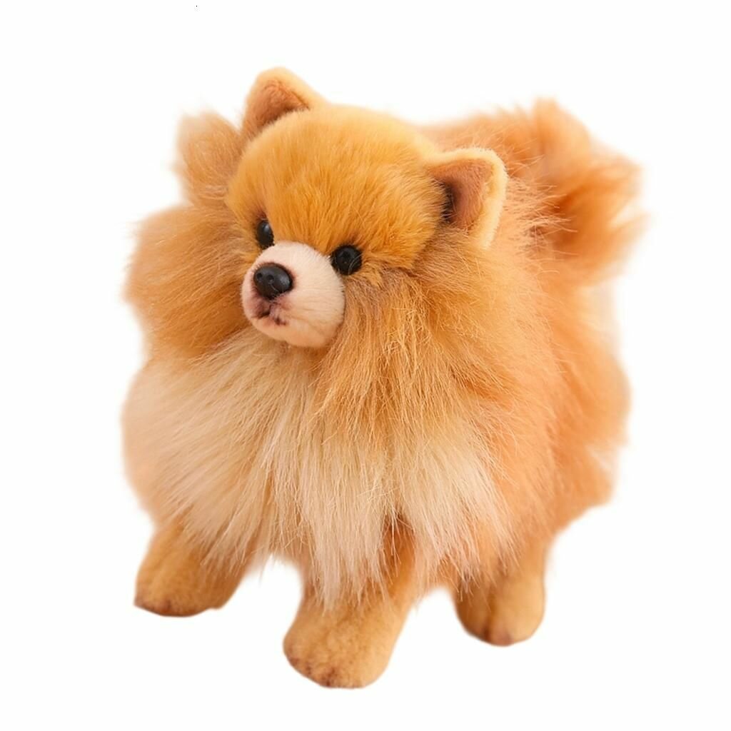 Реалистичная плюшевая игрушка "Померанский шпиц", Светло - коричневый