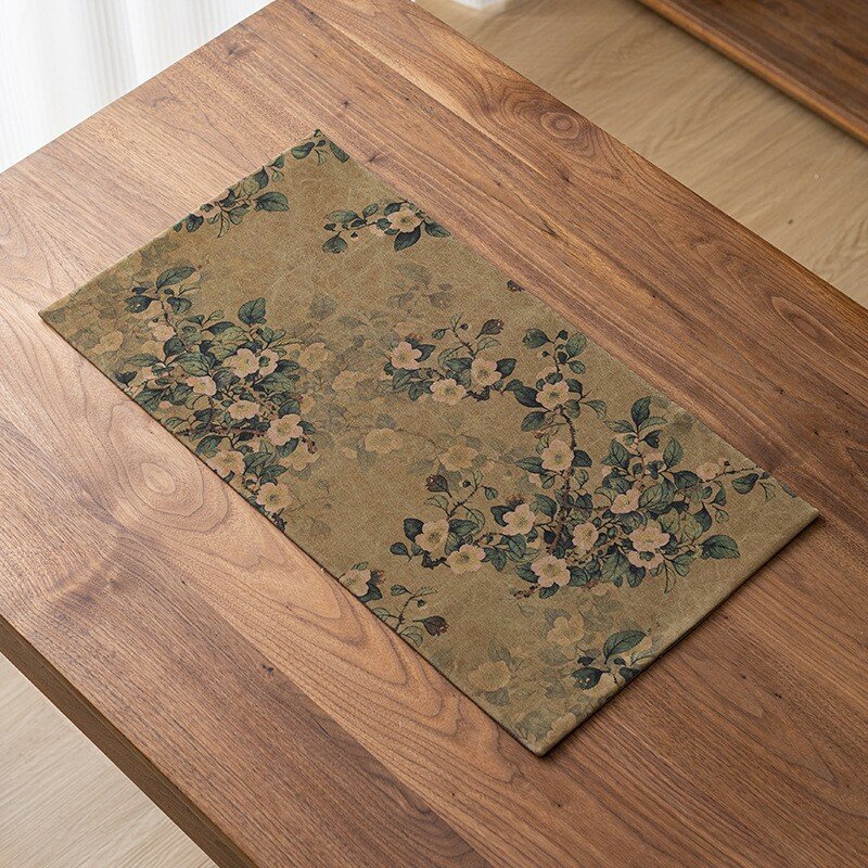 Шелковый ручной работы чайный коврик Xiangyun для домашнего использования, двусторонний китайский стиль, термостойкая чайная скатерть, новый китайский стиль дзен, поднос из сухого пенопласта, винтажный скатерть