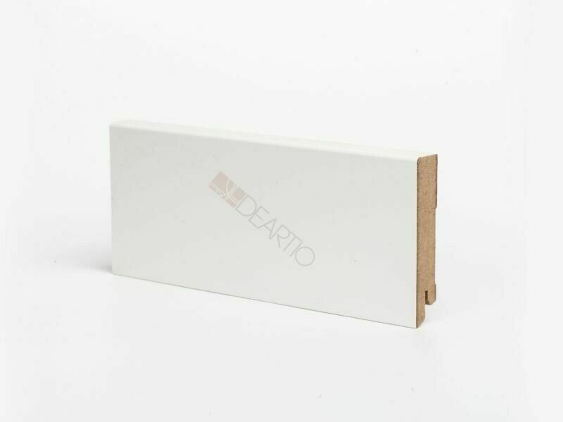 Плинтус Напольный МДФ Ликорн U106-80 Белый В80хТ16хД2050 мм DeArtio.
