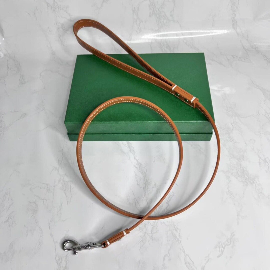 Ошейник для собак из кожи PetCollar, маленький и средний, товары для домашних животных Goyard, ошейник для кошек и французских бульдогов, маленький