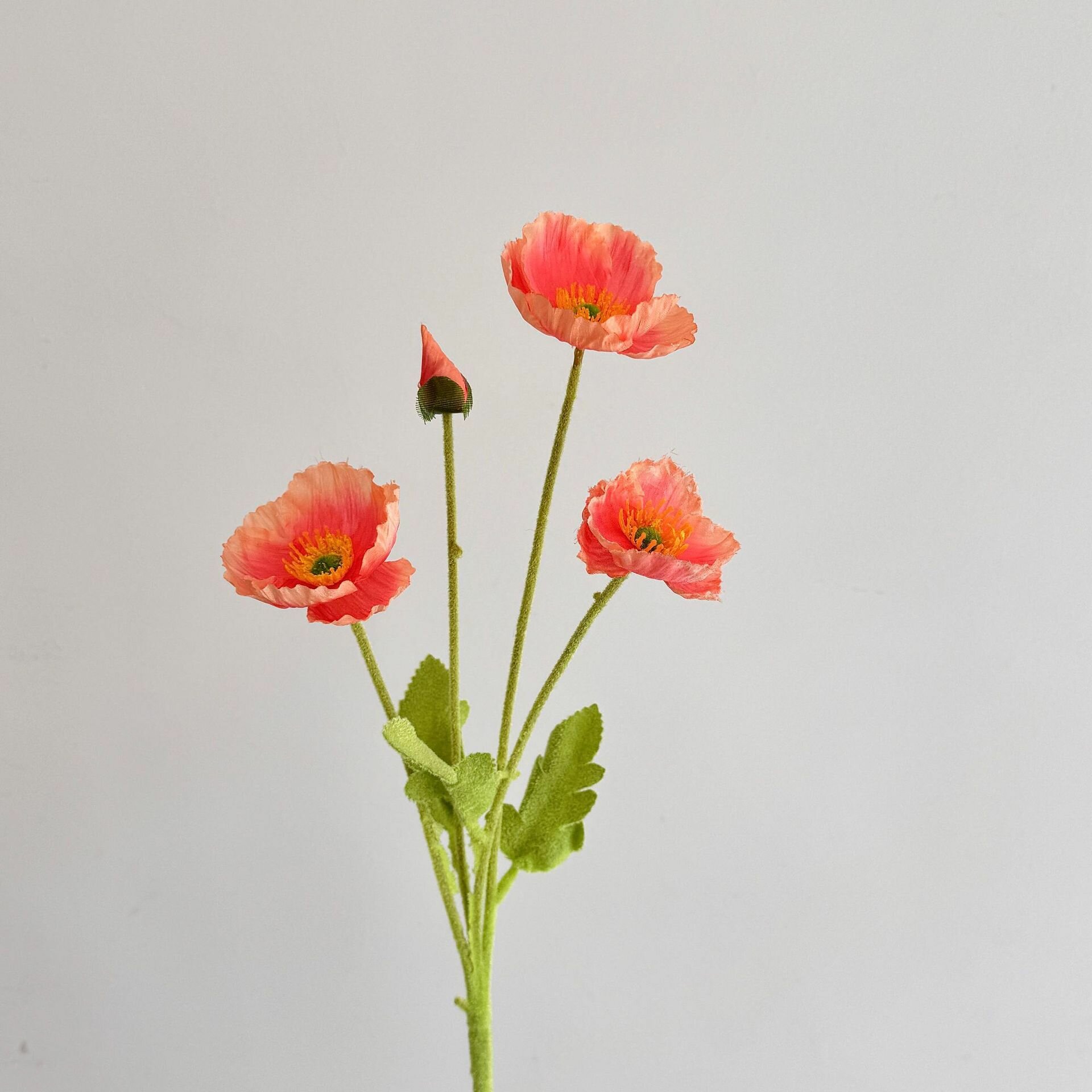 Маки искусственные цветы,1, малиновый