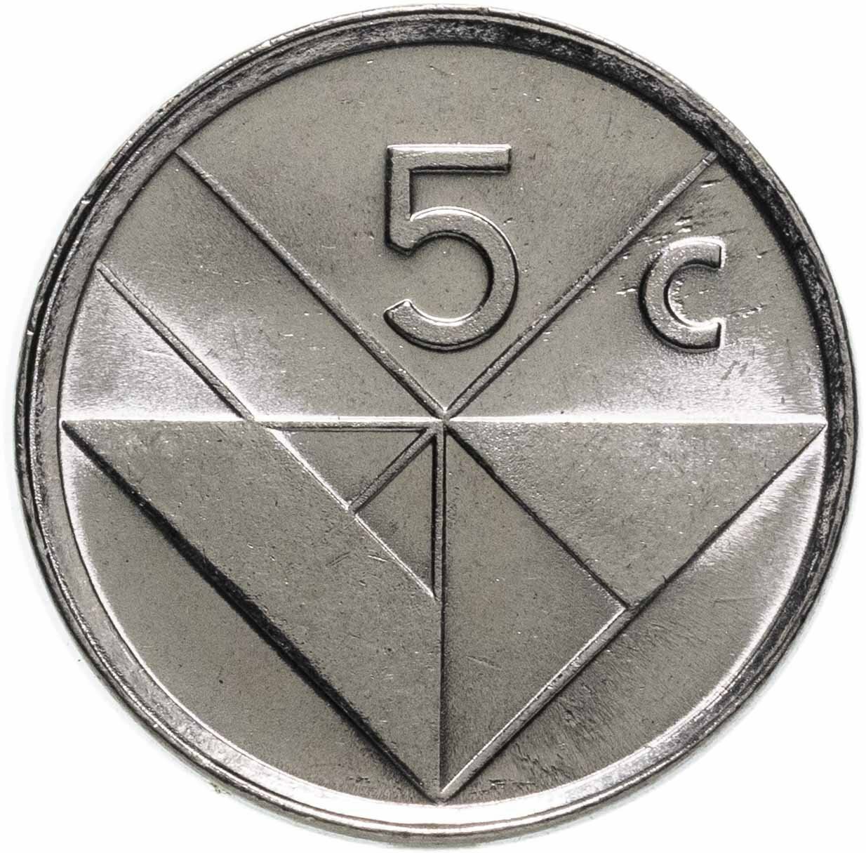 Аруба 5 центов cents 2001, Сталь, в сохранности AU-UNC