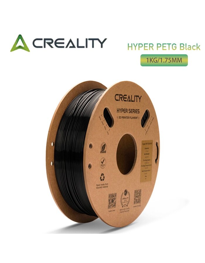 Филамент CREALITY Hyper-PETG 1.75мм 1кг черное — прочный, точный