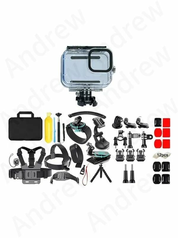 Аквабокс + Набор аксессуаров 50 в 1 для экшн-камеры GoPro HERO 13/12/11/10/9