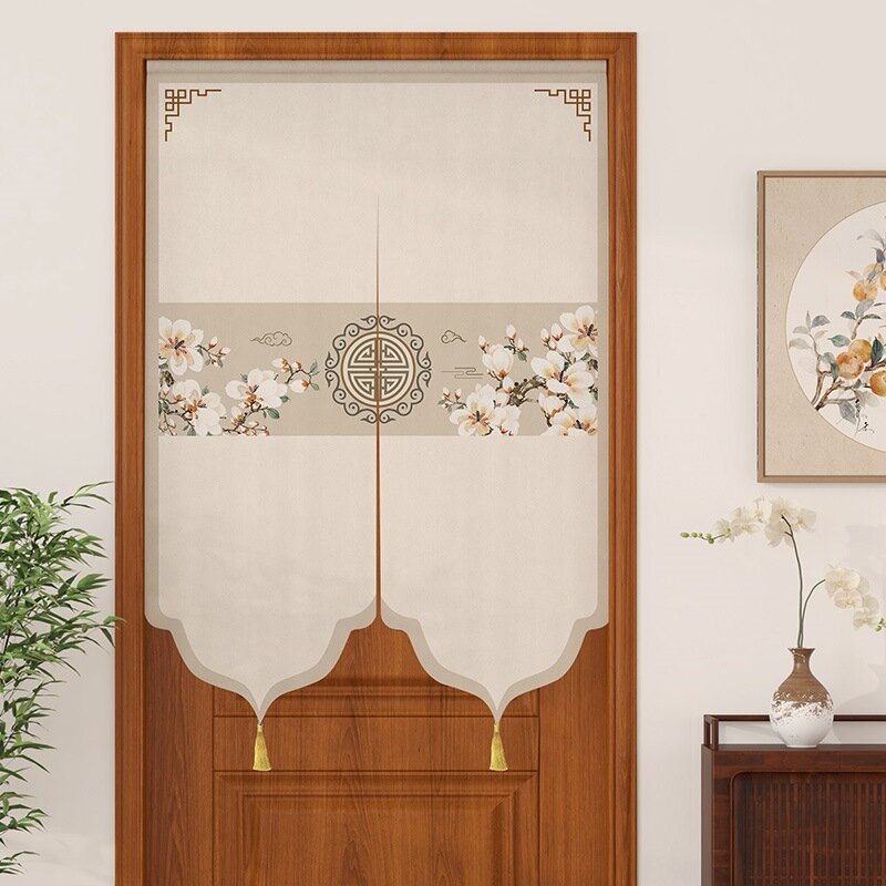 Новая китайская стильная дверная занавеска, домашняя тканевая перегородка, занавеска для спальни, входная блокирующая висячая занавеска, национальный стиль, полузанавеска для гостиной и ванной