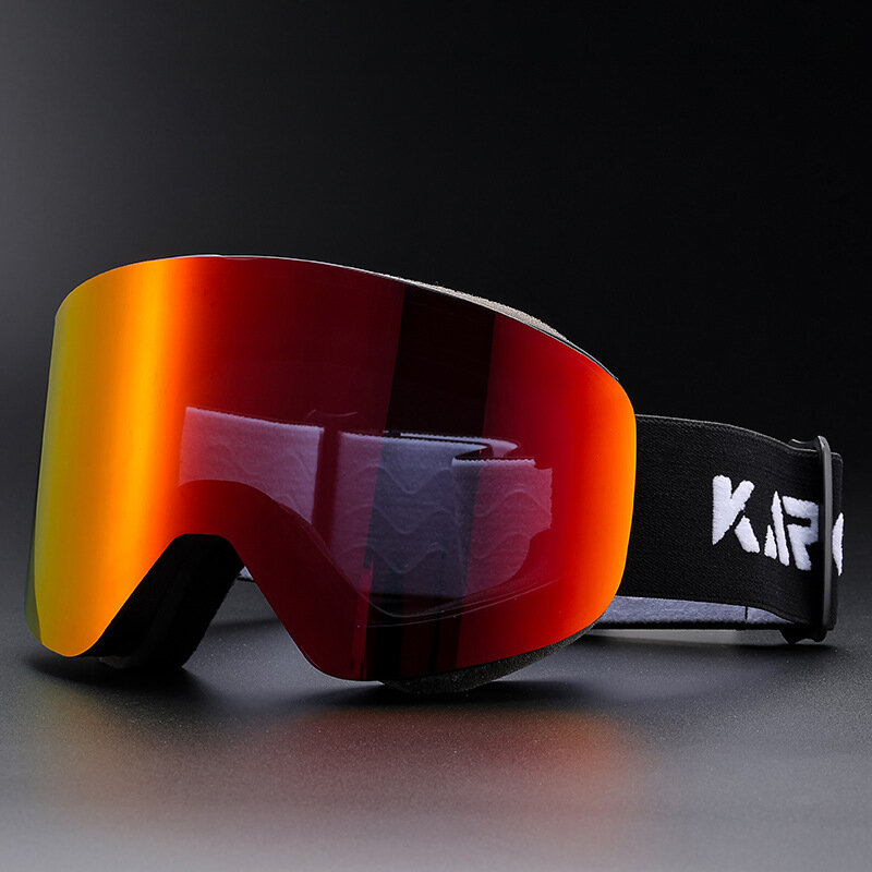 2026KAROS Лыжные очки с магнитным быстрым снятием, антизапотевающие, защитные очки для снега, УФ-защита, для близоруких, носимое оборудование HD унисекс