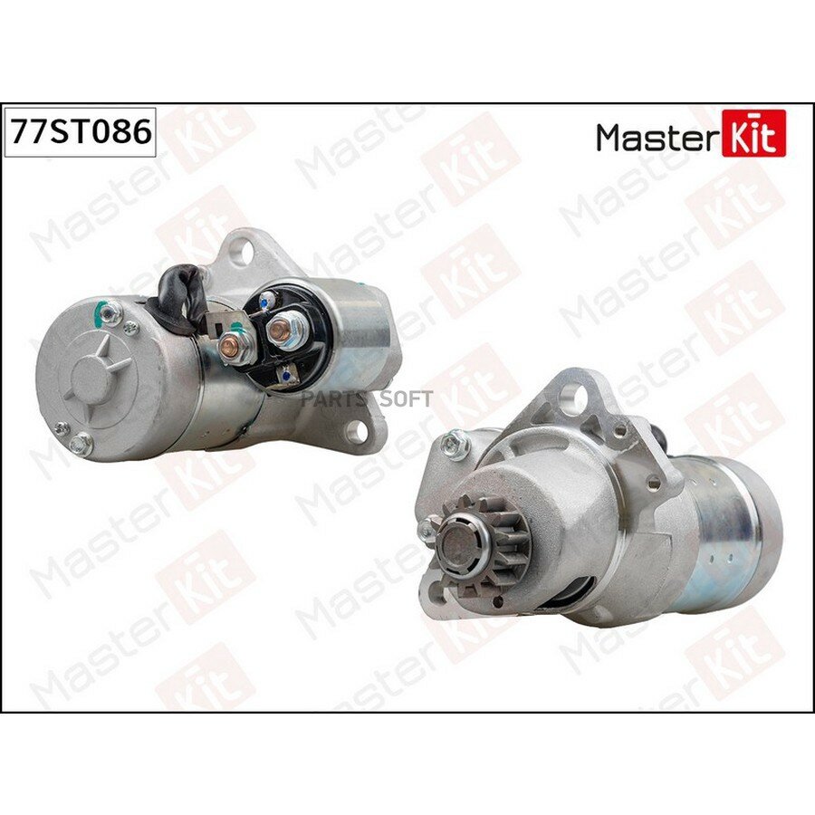 Стартер NISSAN X-TRAIL 01- 1.4кВт от официального дистрибьютора, MASTERKIT, артикул 77ST086