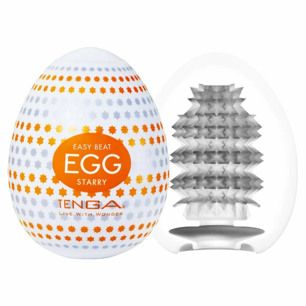 Одноразовый Мастурбатор-яйцо Tenga EGG Starry (EGG-R02), белый