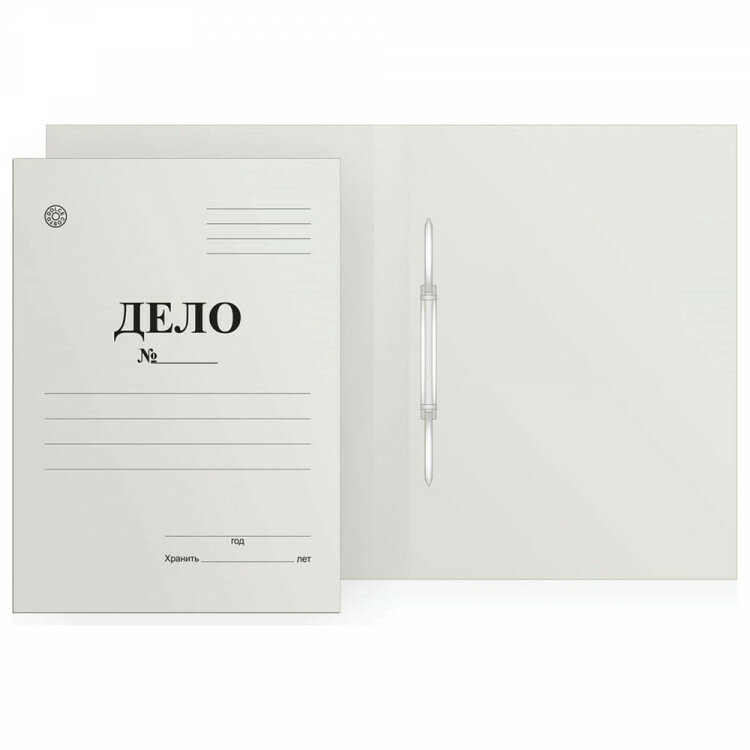 Скоросшиватель "дело" 280г/м2 немелованный картон арт. D00503. Количество в наборе 10 шт.