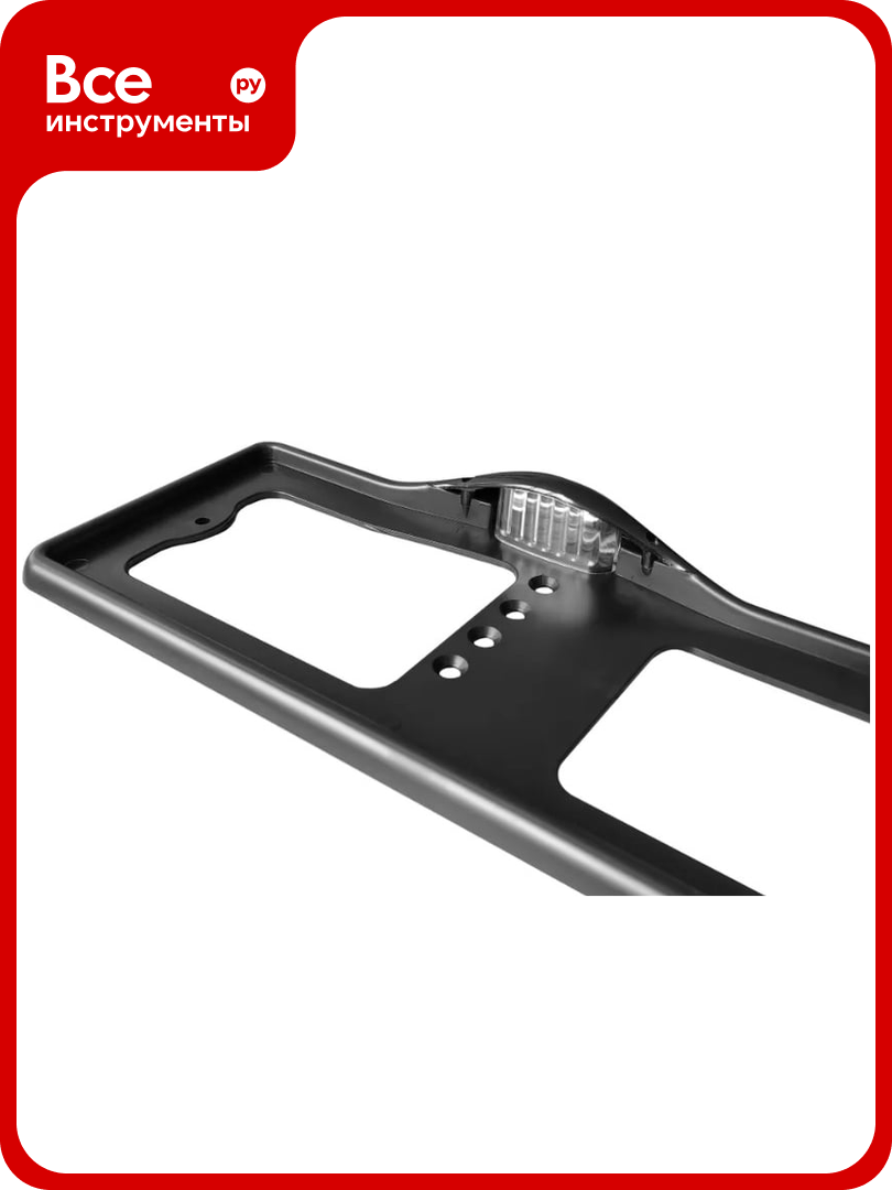 Рамка для номера автомобиля DEFLY с верхней подсветкой, пластиковая, черная, 2 шт DAB001-b-2