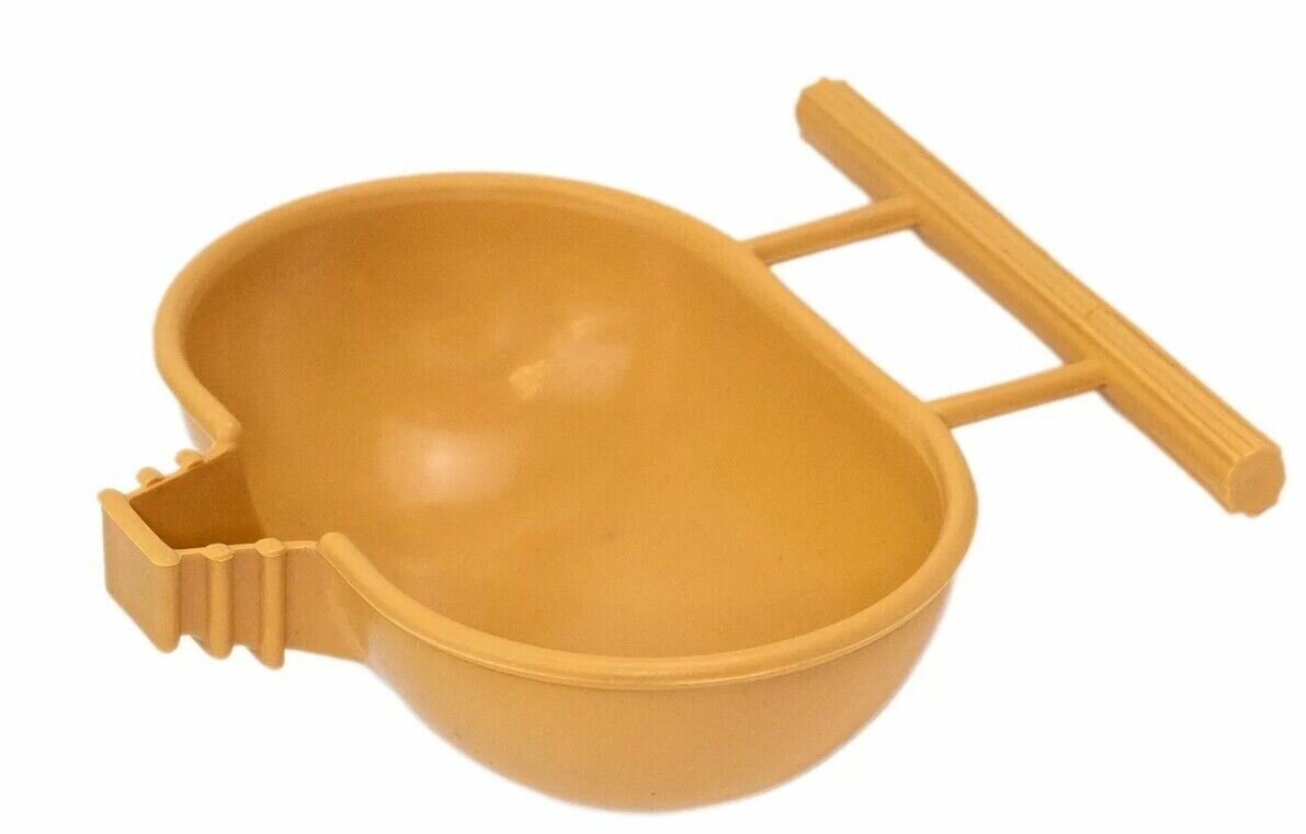 Кормушка Дарэлл для птиц, овальная, вертикальные и горизонтальные прутья, бежевая